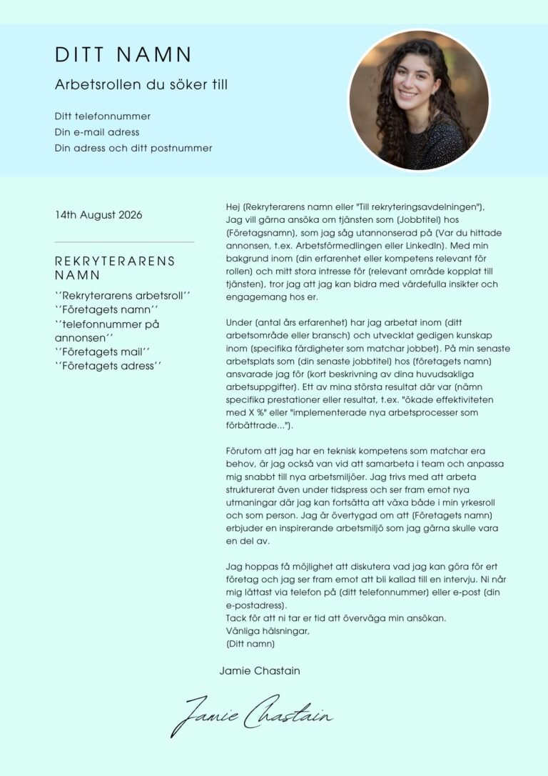 Personligt brev exempel - Hur du skriver ett effektivt personligt brev